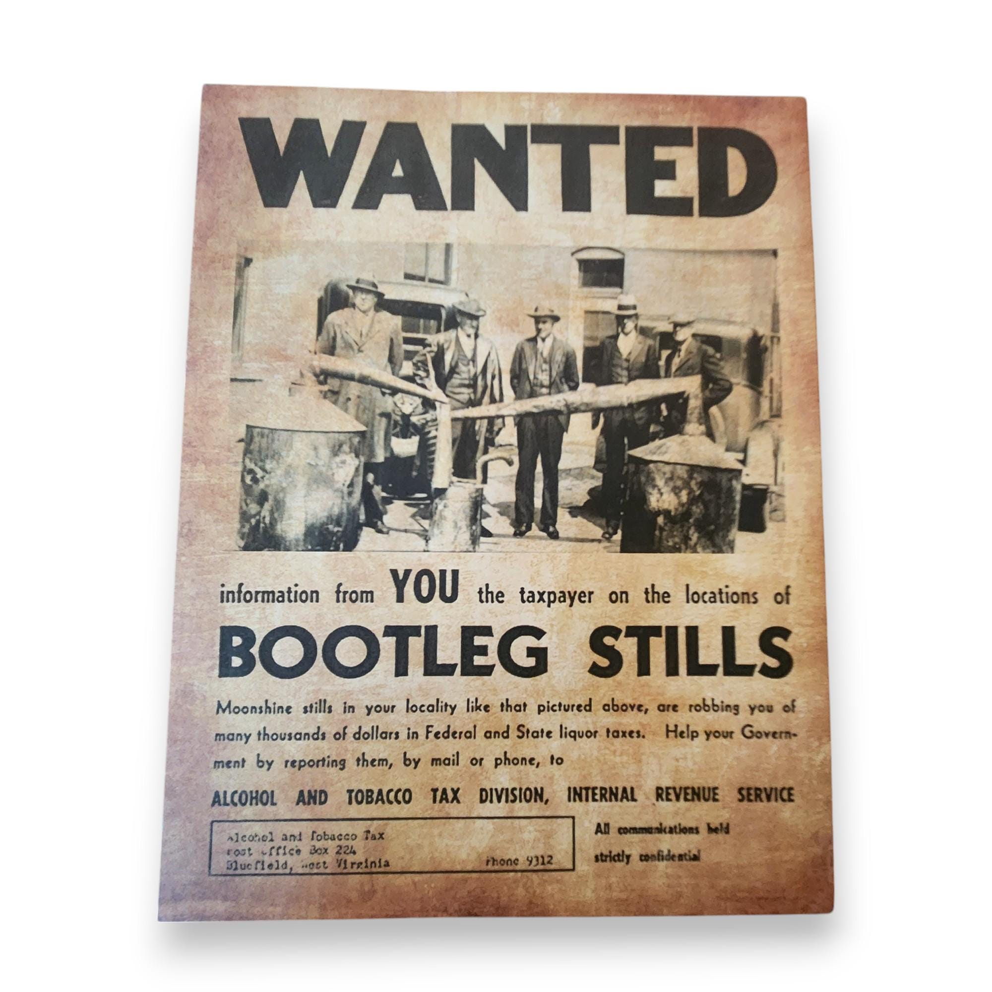 4 X Bootleggers Wanted Posters 8.5 X 11 Printed on Aged Looking Paper ...