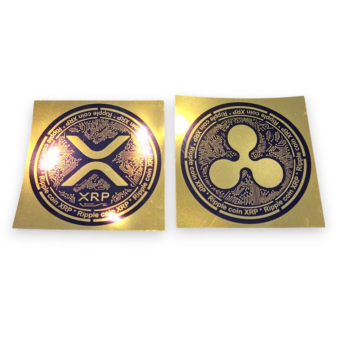 XRP (ripple) Mirror Gold Vinyl Coin/logo Stickers - Etsy