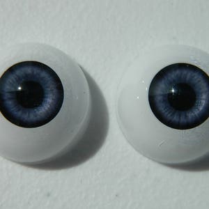 Pair of Life Size Realistic Human Acrylic Half Round Hollow Back Eyes ...