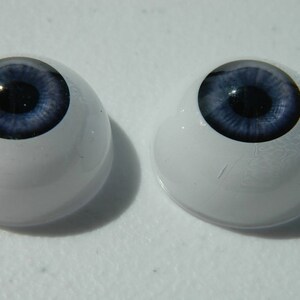 Pair of Life Size Realistic Human Acrylic Half Round Hollow Back Eyes ...
