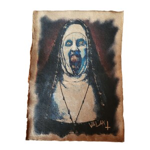 The Nun Valak Watercolor Style Pages Printed on Aged Paper, 8.5 X 11 ...