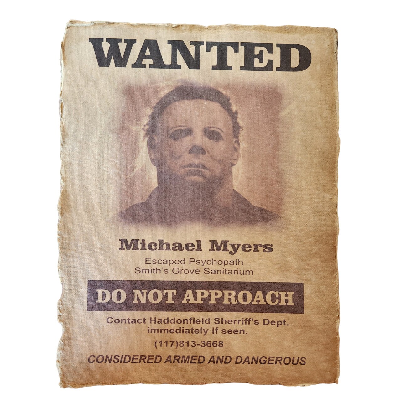 2 X Michael Myers and Jason Voorhees Aged Printed Wanted Posters ...