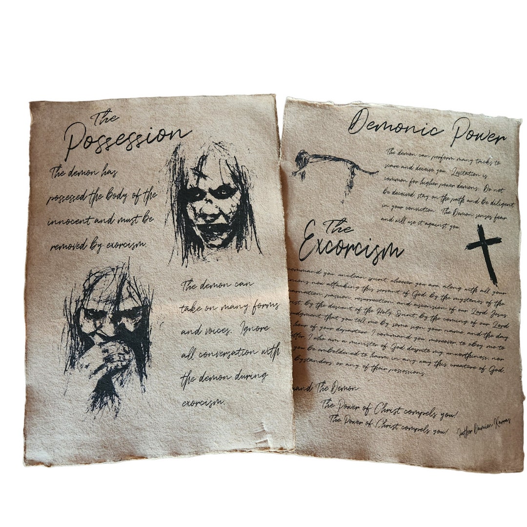 The Exorcist Sketchbook Pages Printed on Aged Paper, 8.5 X 11 ...