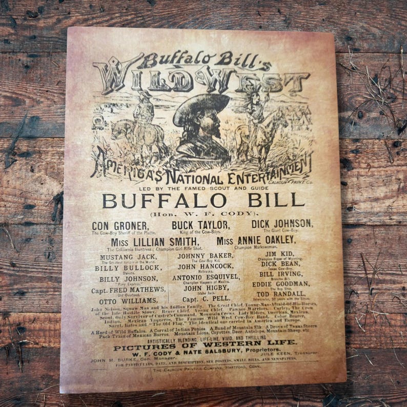 Buffalo Bill's Wild West Show Flyer Printed 8.5 X 11 Poster/flyer on ...