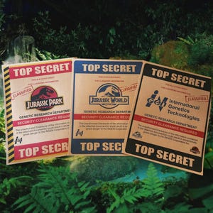 3 X Jurassic World, Jurassic Park, Ingen Card Stock Cover Sheets for ...