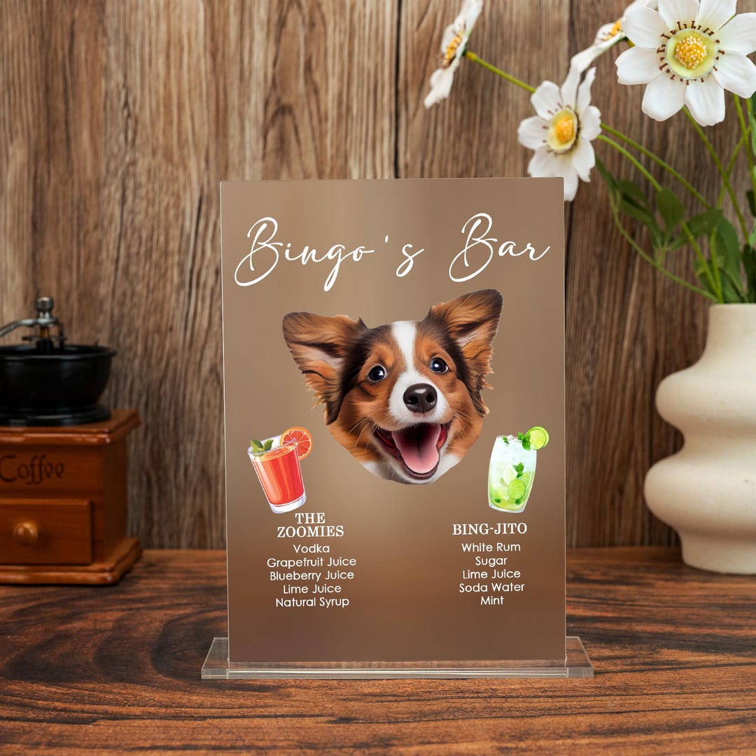 Dog Bar Sign/dog Signature Drink Sign/open Bar Wedding Sign/pet ...