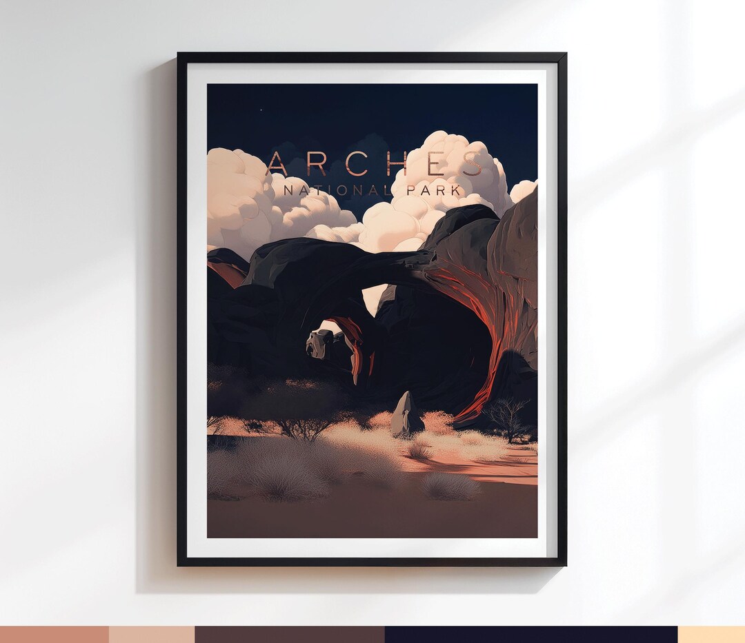 Arches Double Arch Poster | Art Print | Variation #158 - Etsy