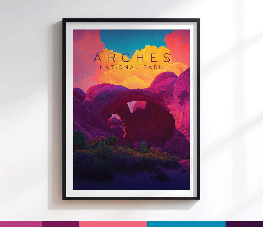 Arches Double Arch Poster | Art Print | Variation #250 - Etsy