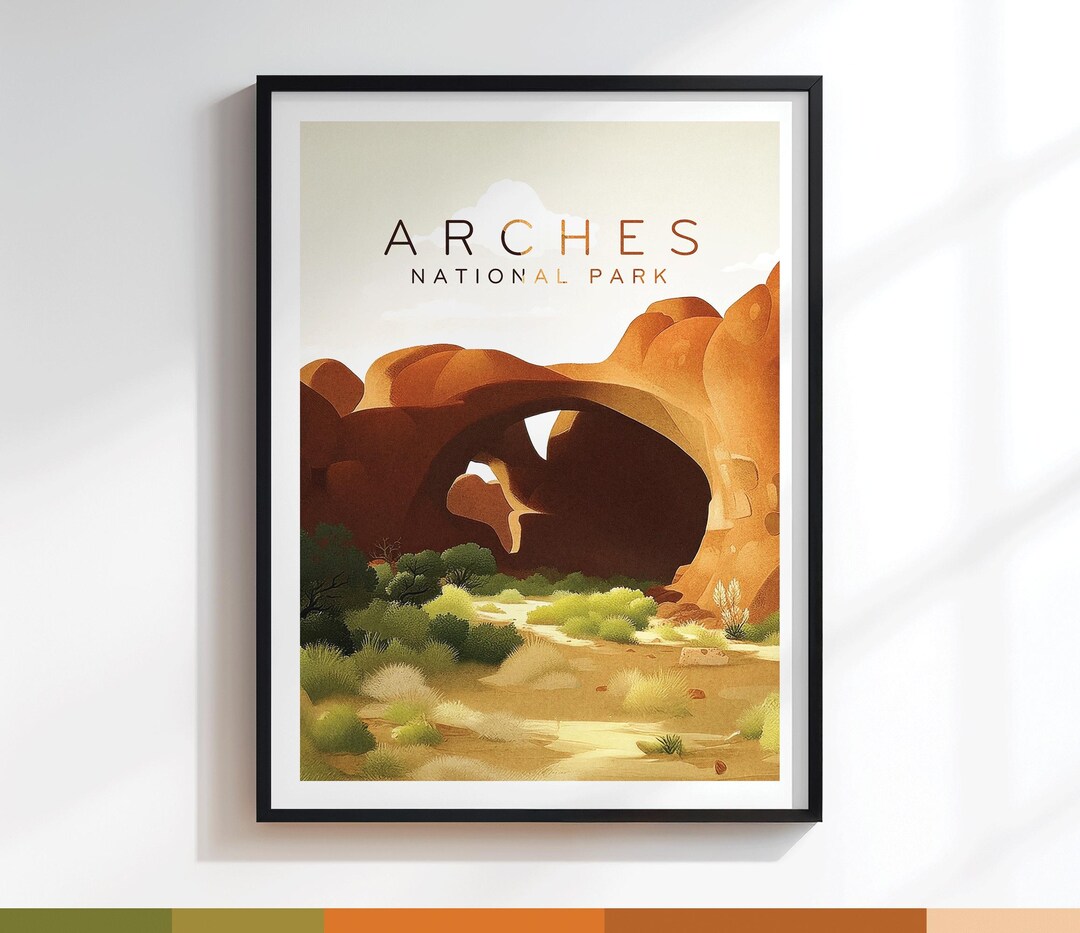 Arches Double Arch Poster | Art Print | Variation #169 - Etsy