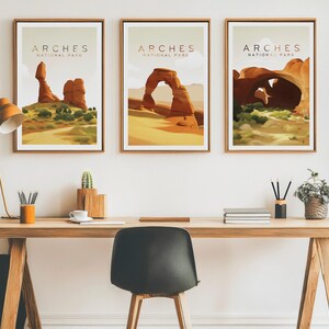 Arches Double Arch Poster | Art Print | Variation #169 - Etsy