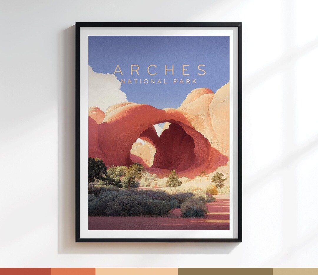 Arches Double Arch Poster | Art Print | Variation #208 - Etsy