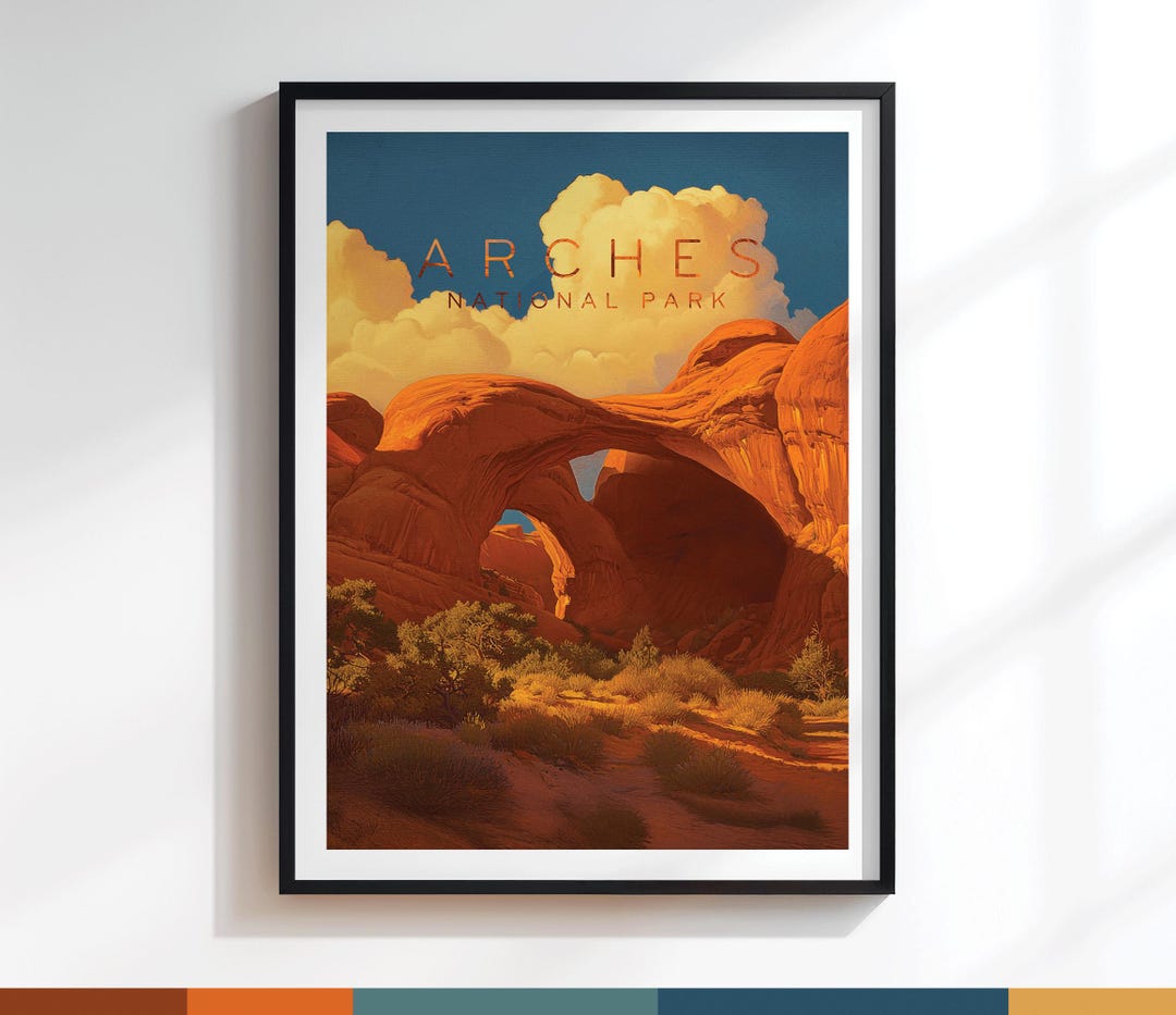 Arches Double Arch Poster | Art Print | Variation #227 - Etsy