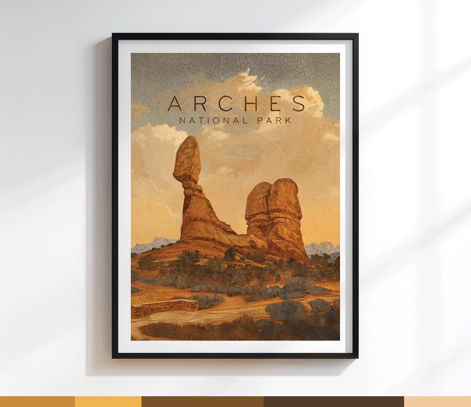 Arches Balanced Rock Poster | Art Print | Variation #252 - Etsy