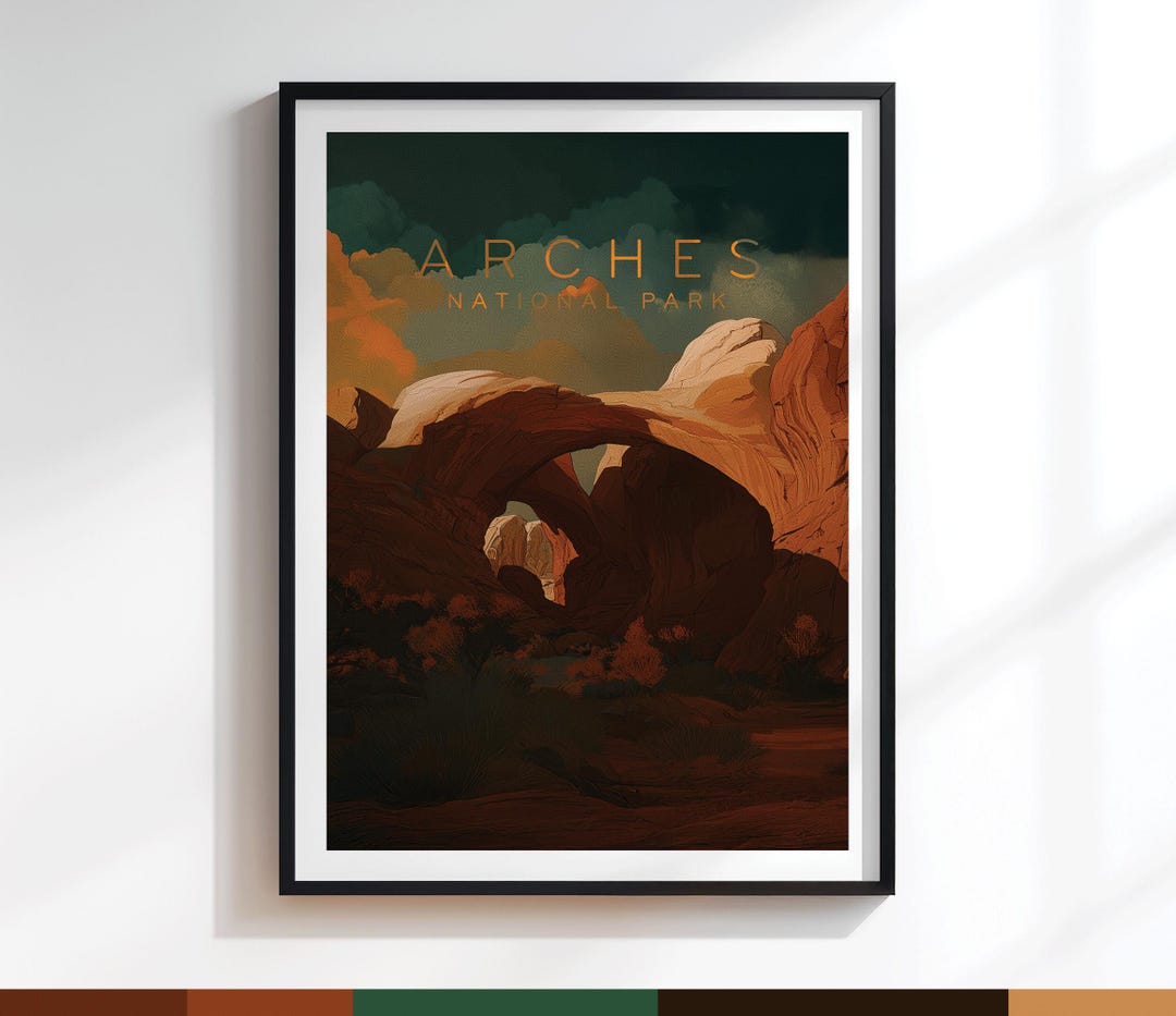 Arches Double Arch Poster | Art Print | Variation #258 - Etsy