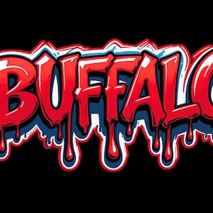 Buffalo Graffiti Png Digital Download - Etsy