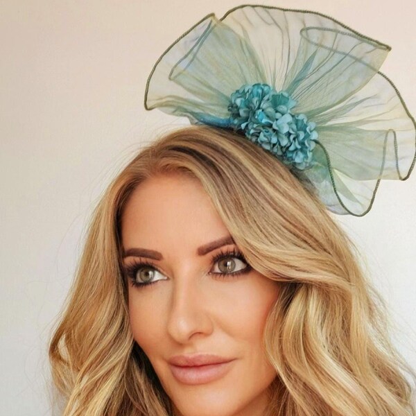 Teal Fascinator - Etsy