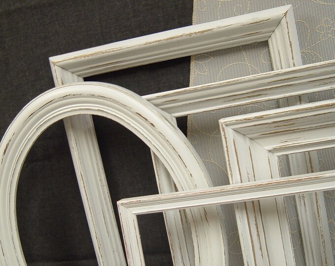 Shabby Chic Picture Frames Set White Set of Picture Frame Home Decor ...