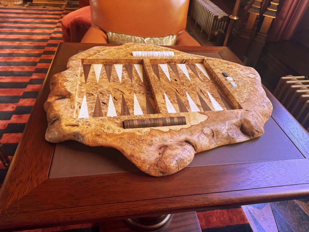 High-end Unique and Bespoke Backgammon Boards Inlaid in Beautiful Burr ...