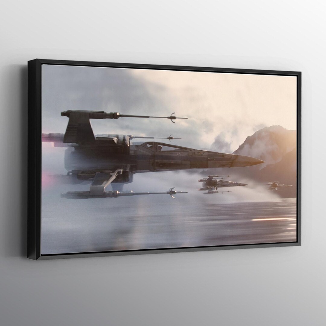 Star Wars X Wing Over Water Print Wall Art Canvas. Printed Smooth ...