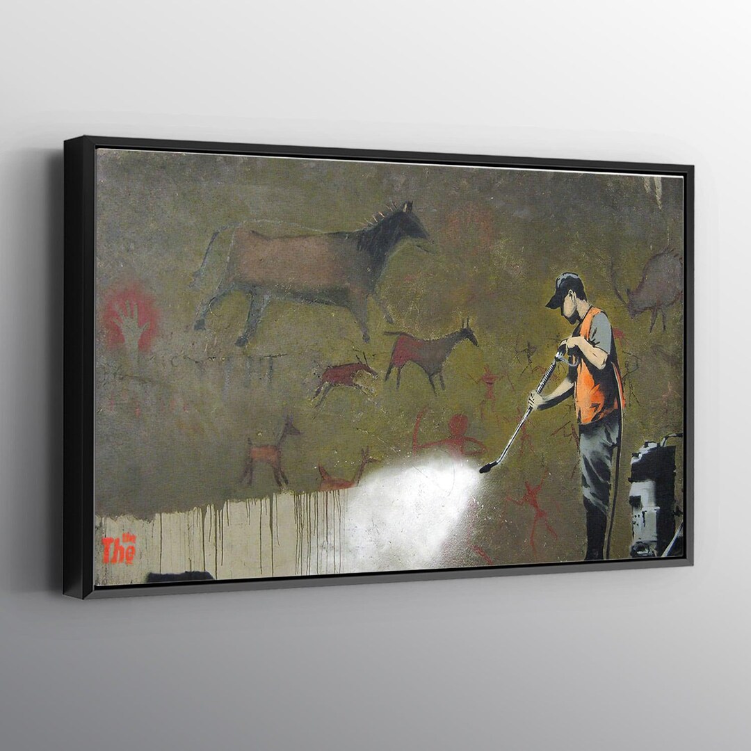 Banksy Power Washer Print Wall Art Canvas. Printed Smooth Surface ...