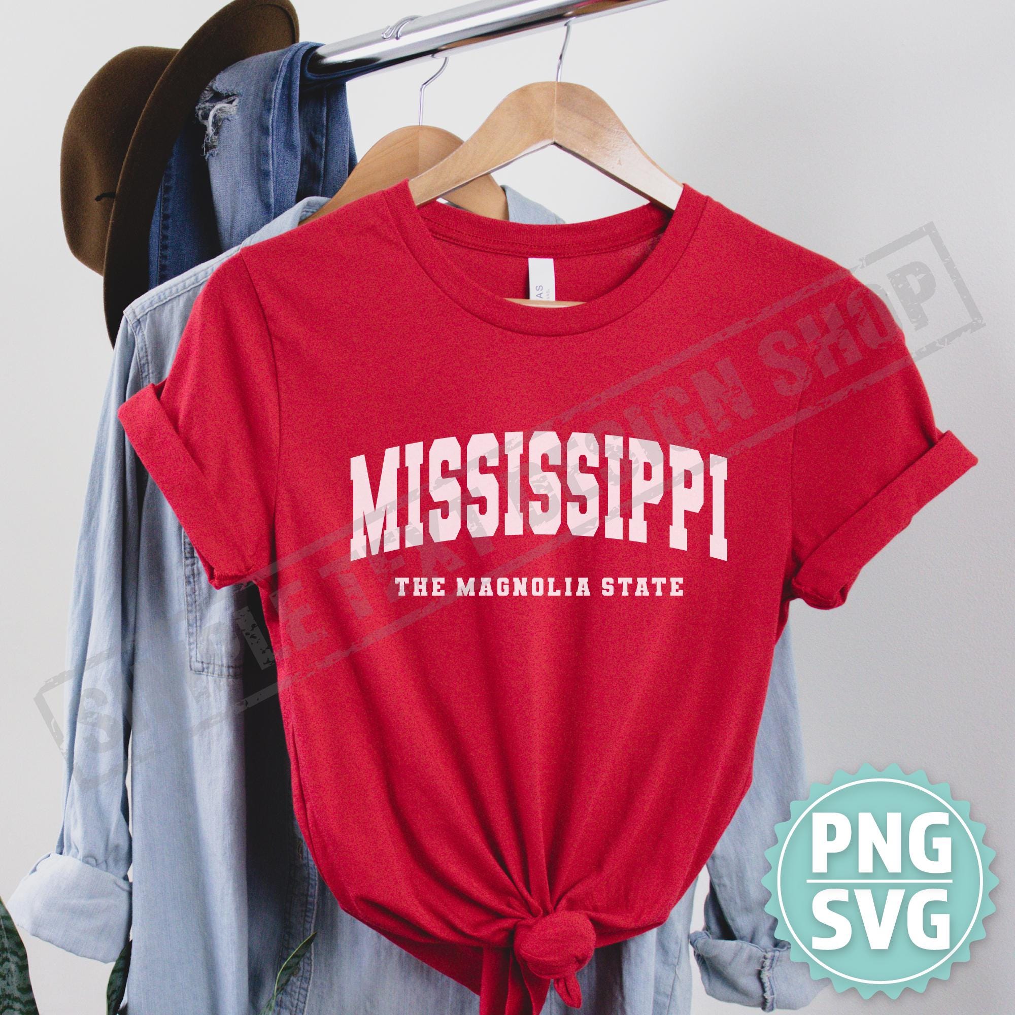 Mississippi the Magnolia State SVG & PNG, Varsity Png, Varsity Font ...