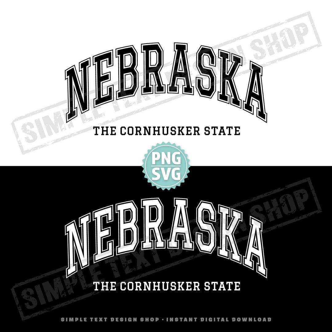Nebraska the Cornhusker State SVG PNG, Arched Graduate Font Designs Png ...