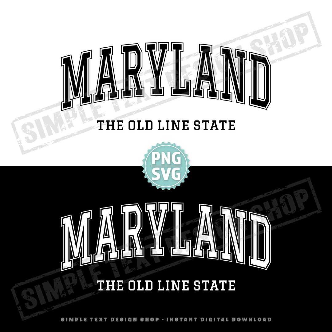 Maryland the Old Line State PNG + SVG, US States Maryland Png, Arched ...
