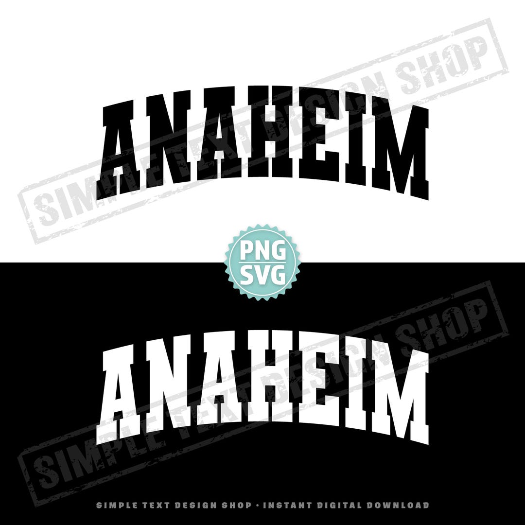 Anaheim California SVG & PNG, Anaheim Varsity Text Png, USA Homeland ...