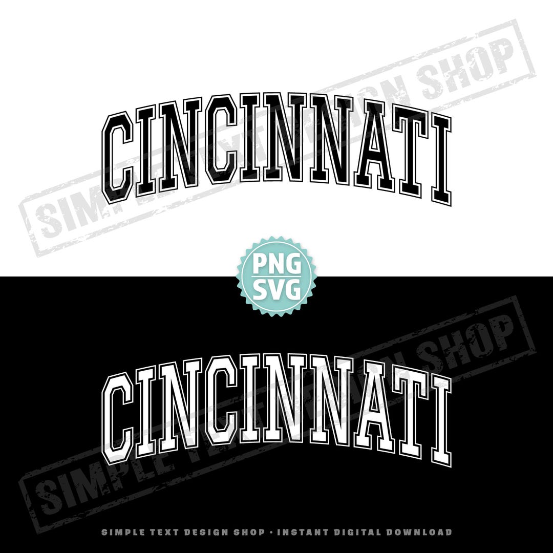 Cincinnati Ohio PNG + SVG, Cincinnati Arched Graduate Text Design Svg ...