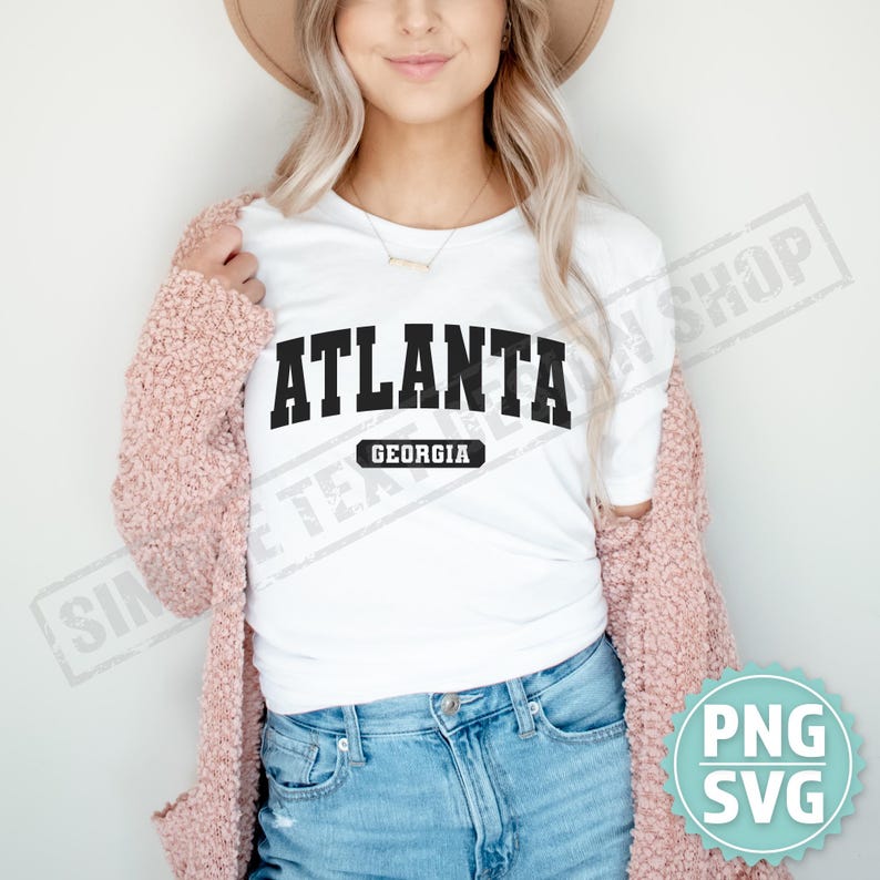 Atlanta Georgia State SVG & PNG, Atlanta Varsity Text Png, USA Homeland ...
