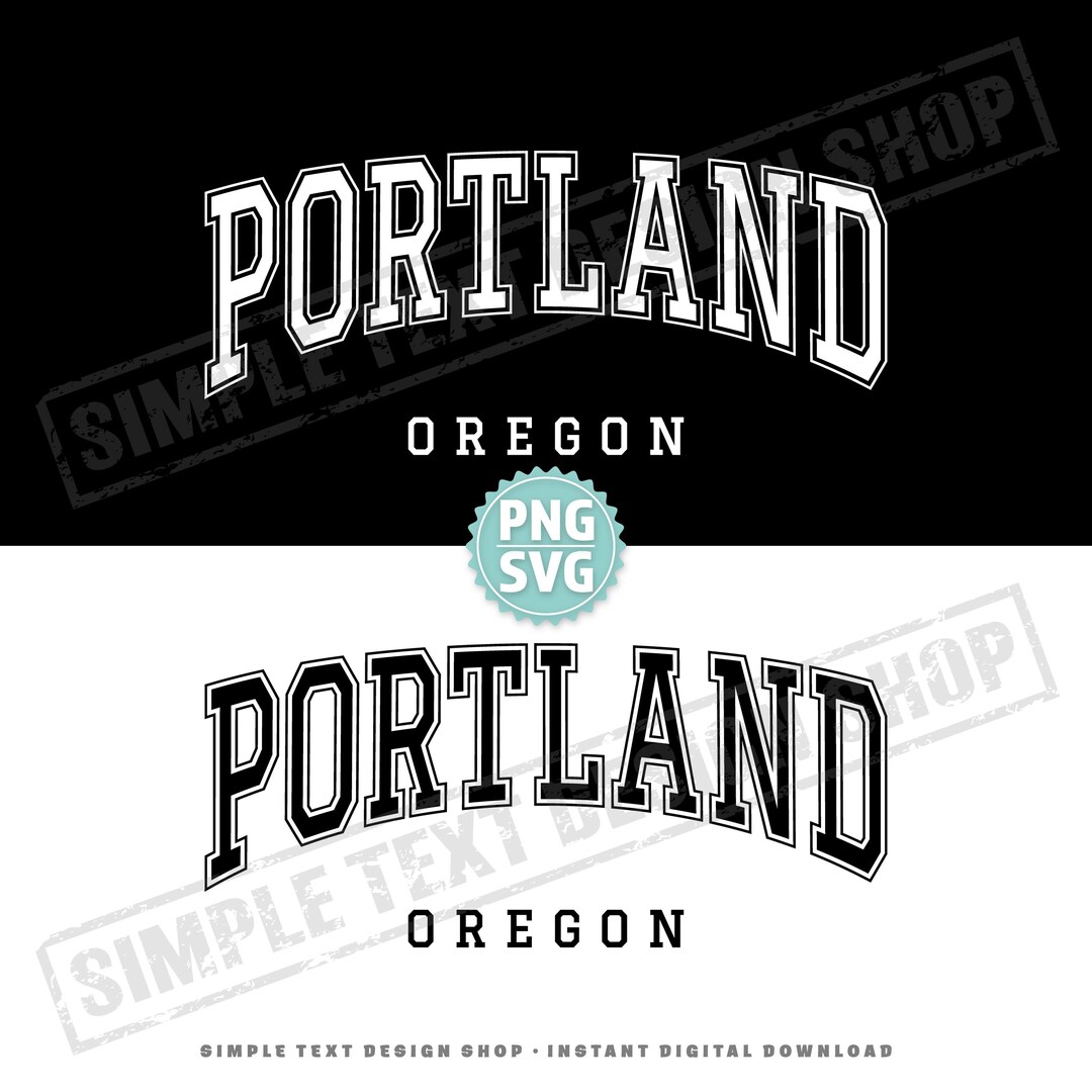Portland Oregon State PNG SVG Digital Files, Arched Graduate Font ...