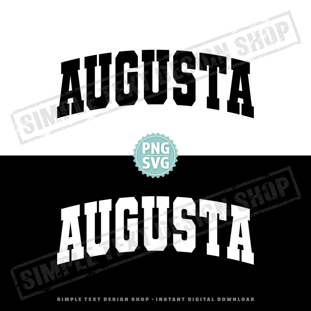 Augusta Maine SVG & PNG, Augusta Varsity Text Png, USA Homeland Svg ...