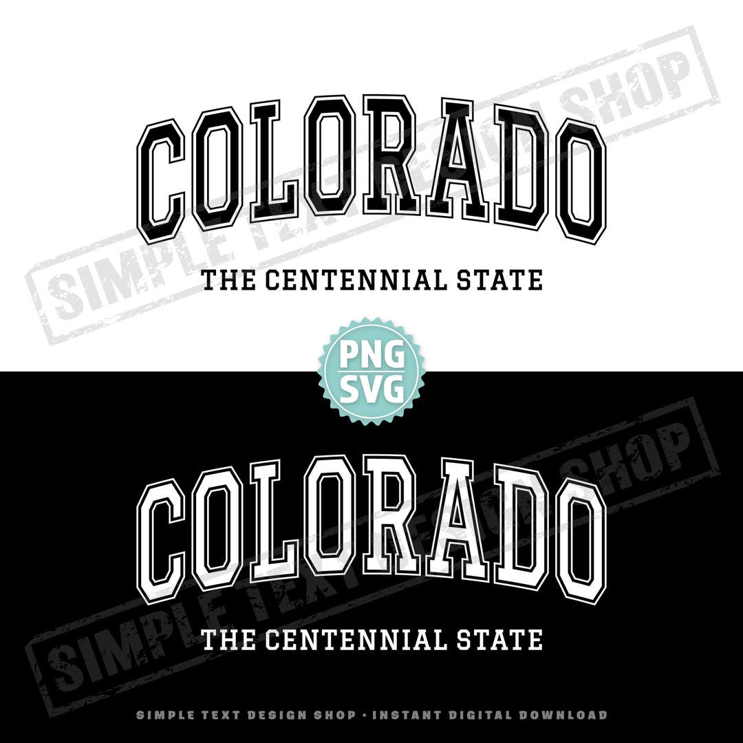 Colorado the Centennial State PNG + SVG, US States Colorado Png, Arched ...