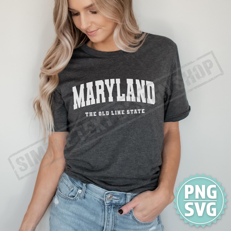 Maryland the Old Line State SVG & PNG, Varsity Png, Varsity Font ...
