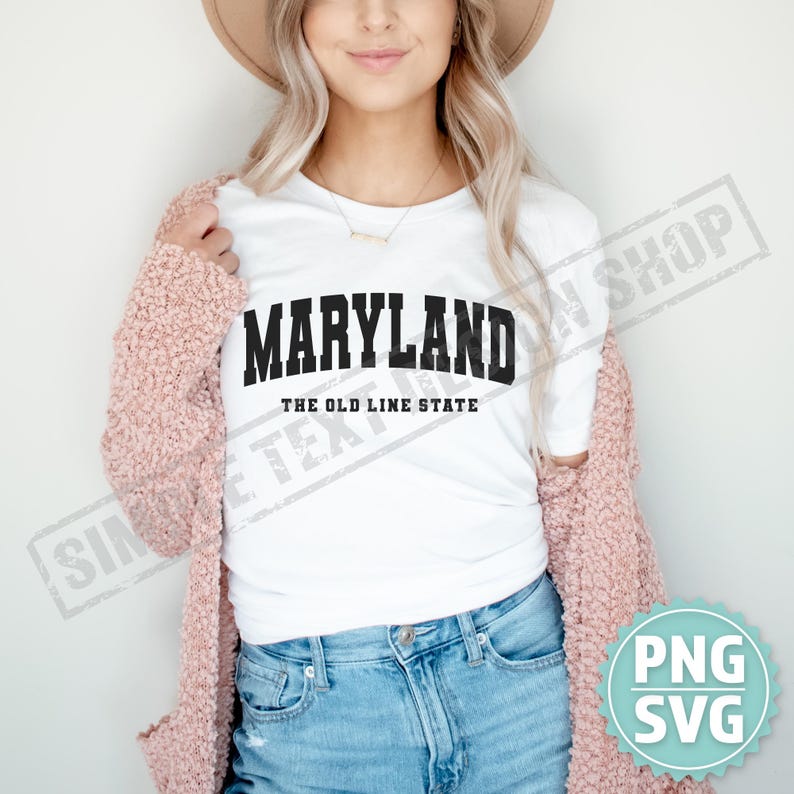 Maryland the Old Line State SVG & PNG, Varsity Png, Varsity Font ...