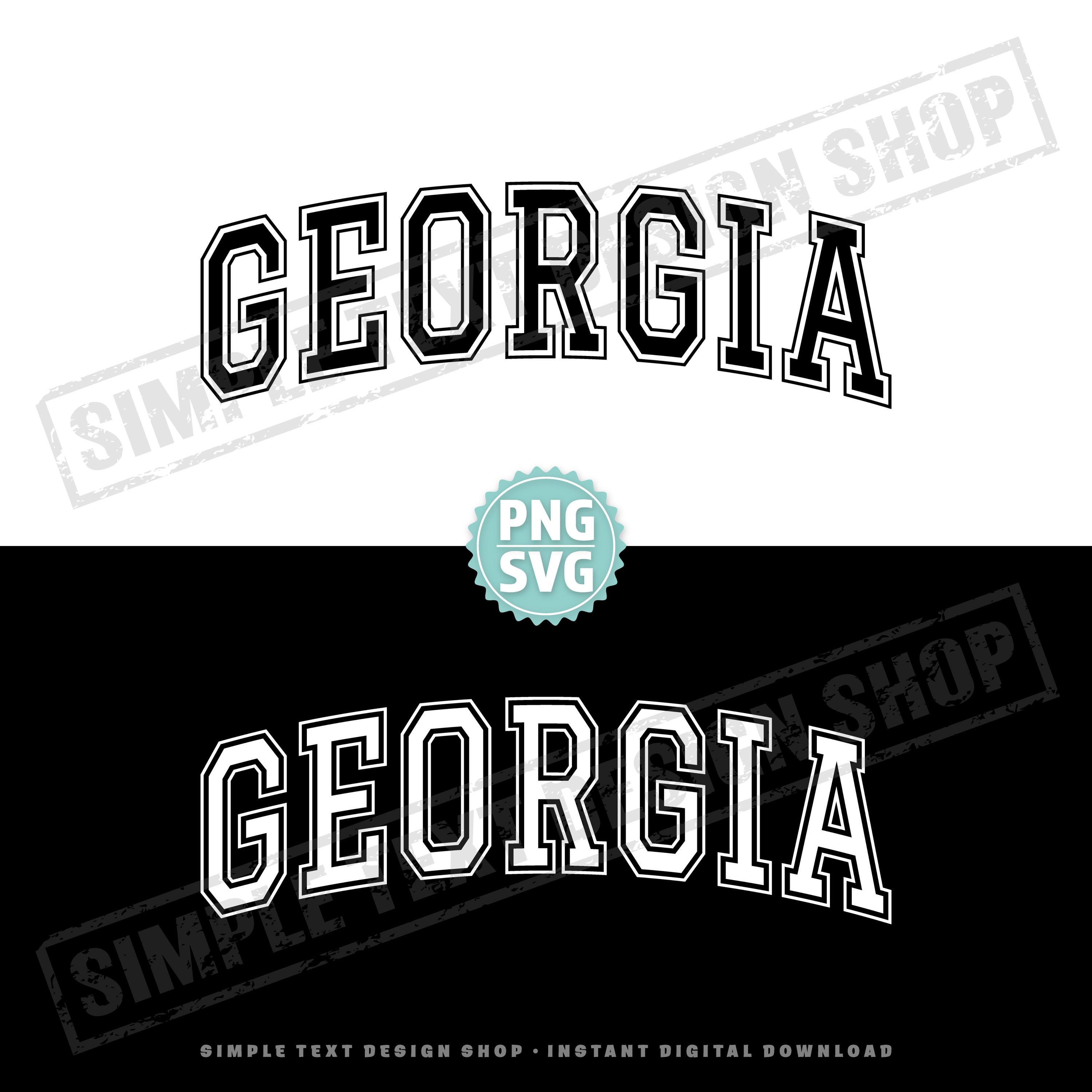 Georgia State PNG + SVG Vintage Text Design, GA America State Design ...