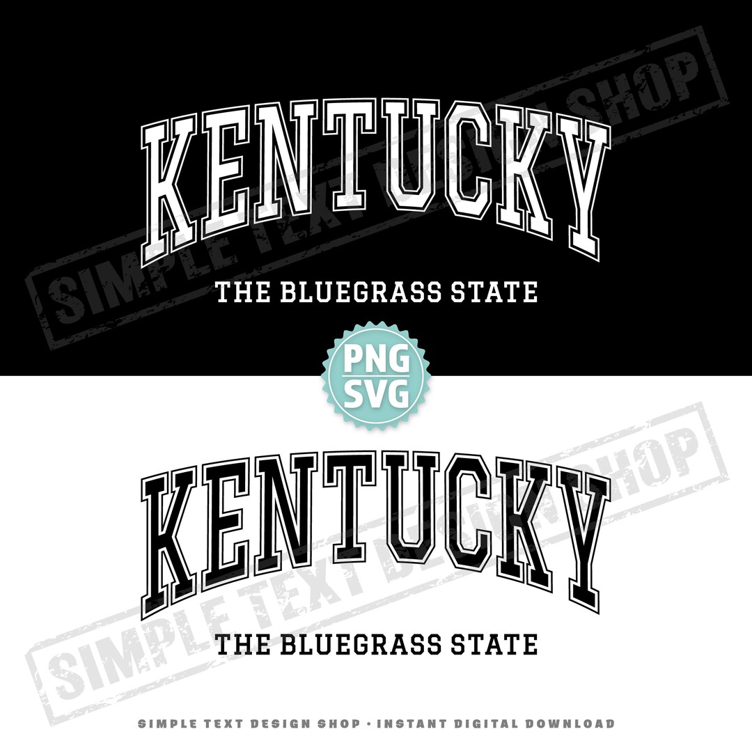 Kentucky the Bluegrass State PNG SVG Digital Files, Arched Graduate ...