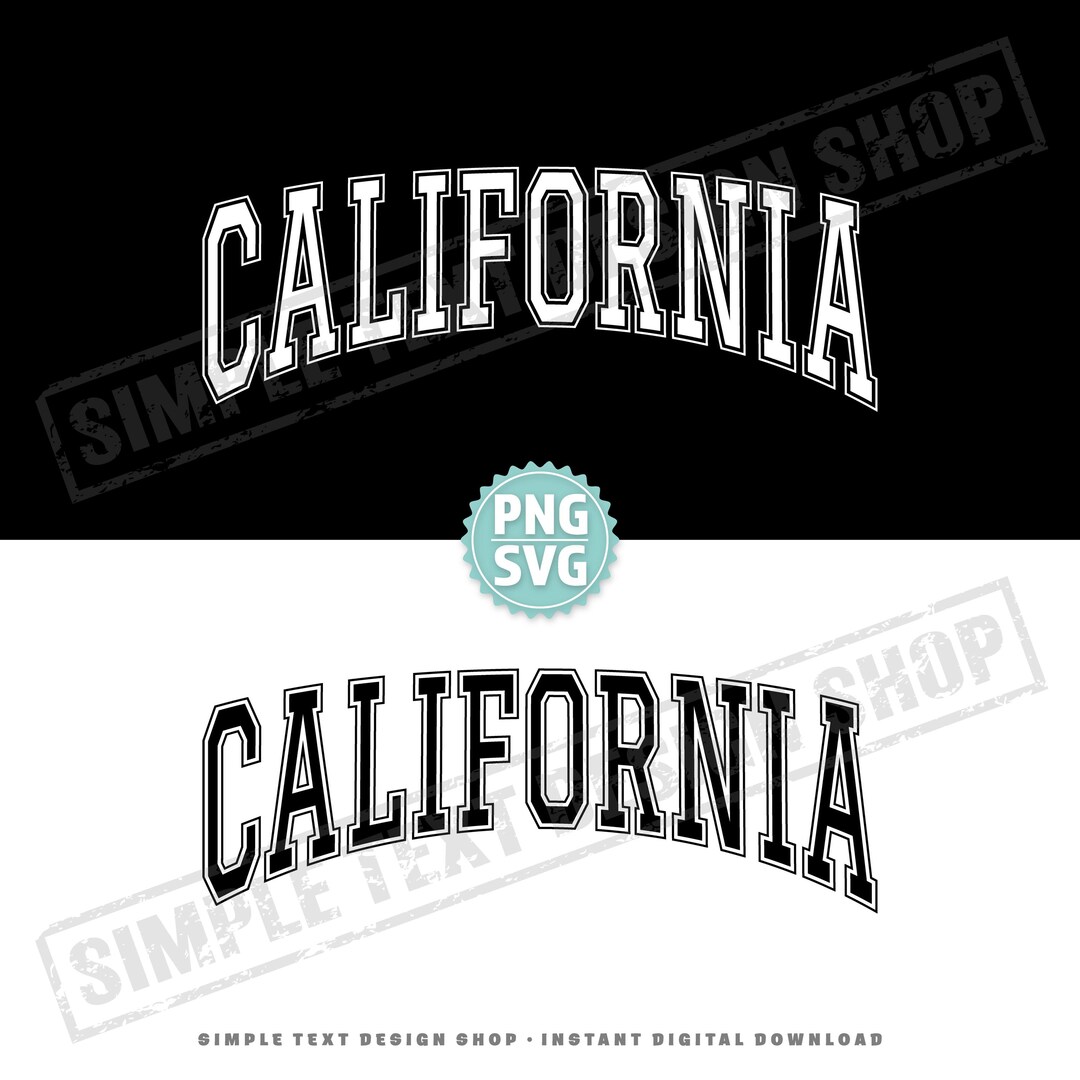 California State PNG SVG Digital Files, Arched Graduate Font Designs ...
