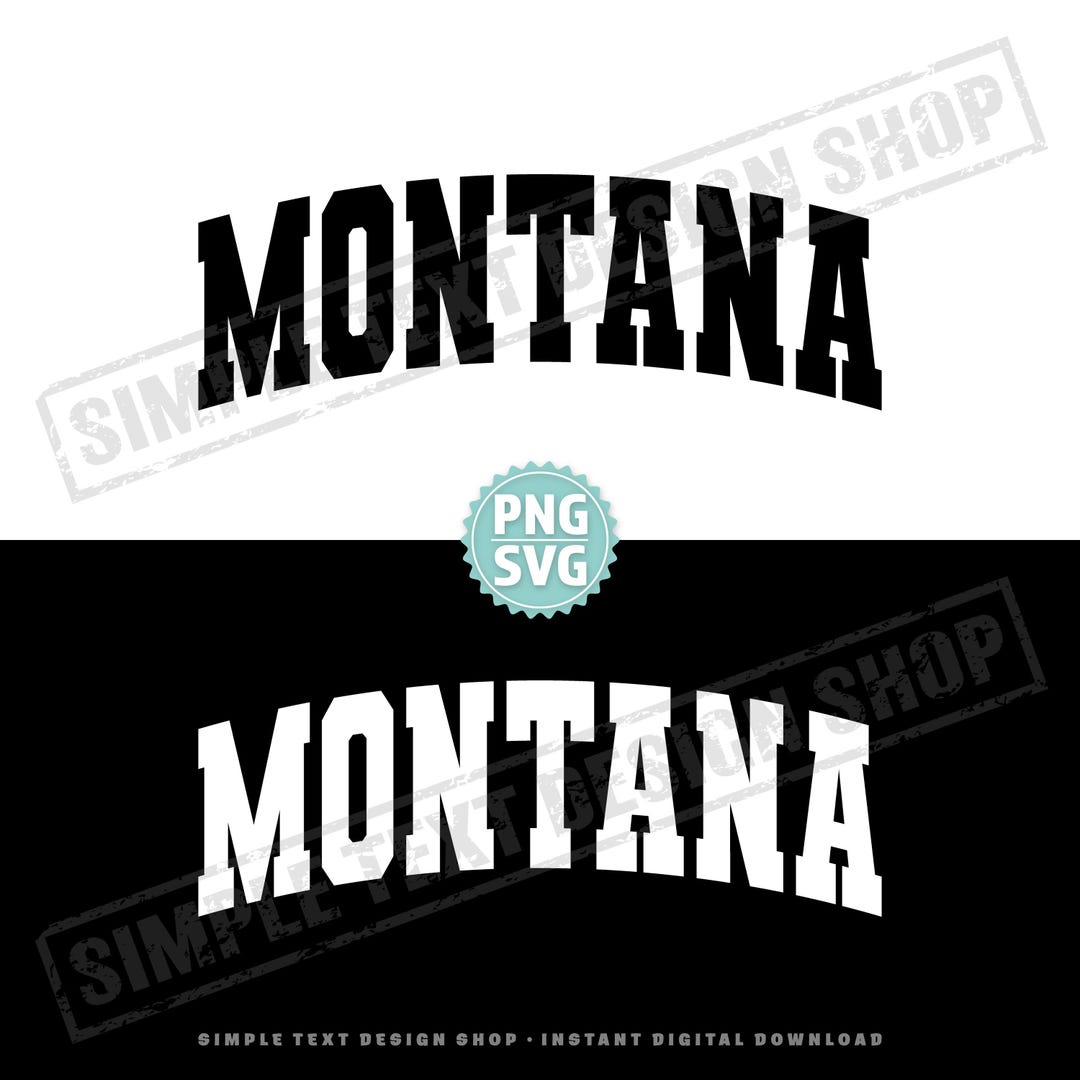 Montana State SVG & PNG, Varsity Png, Varsity Font Designs, America ...