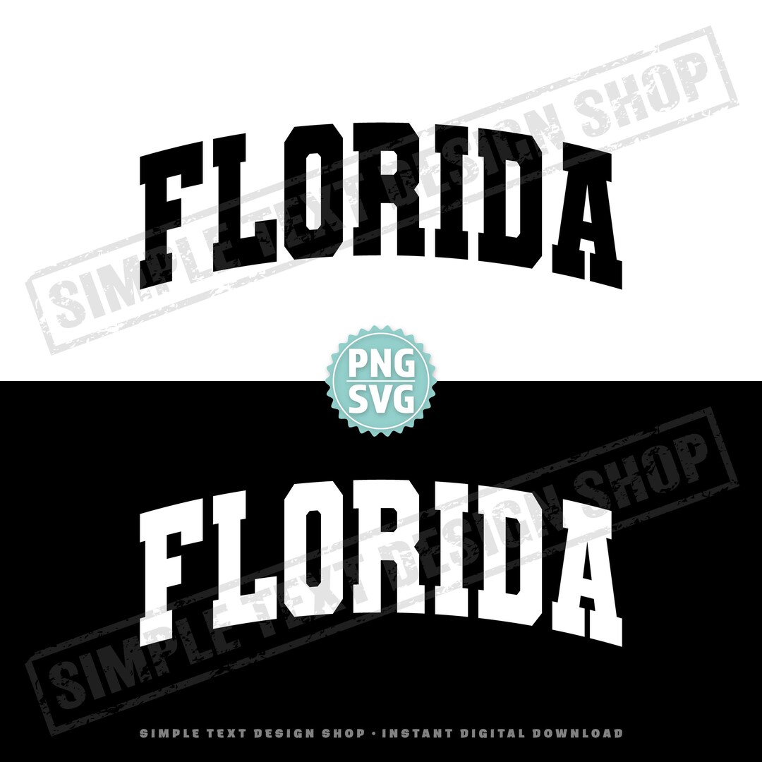 Florida Zustand SVG & PNG, Varsity png, Varsity Schriftart-Designs ...