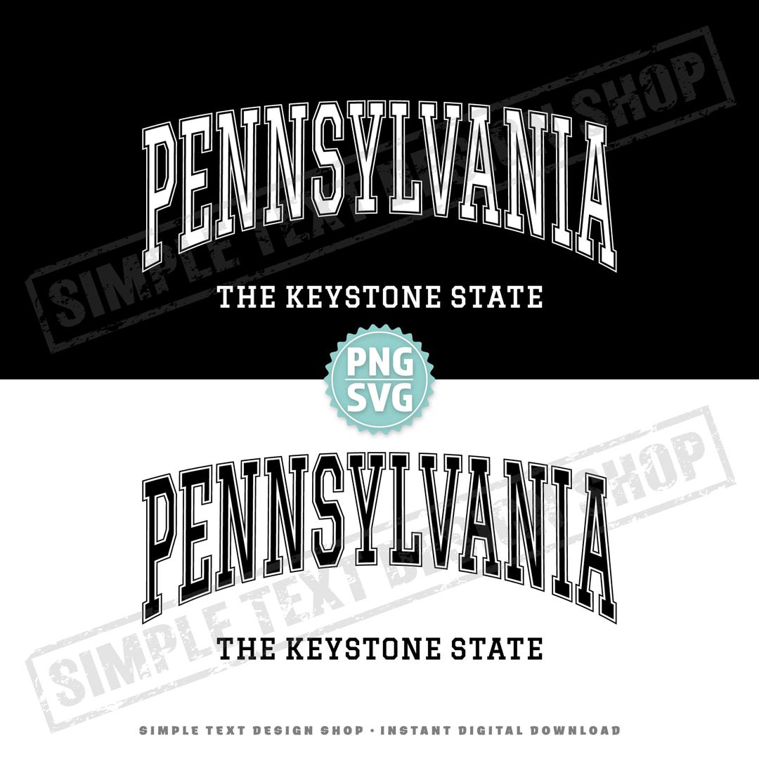 Pennsylvania the Keystone State PNG SVG Digital Files, Arched Graduate ...