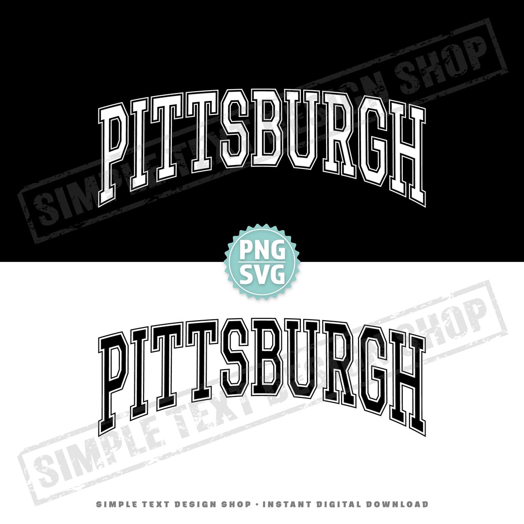 Pittsburgh PNG SVG Digital Files, Arched Graduate Font Designs, Usa ...