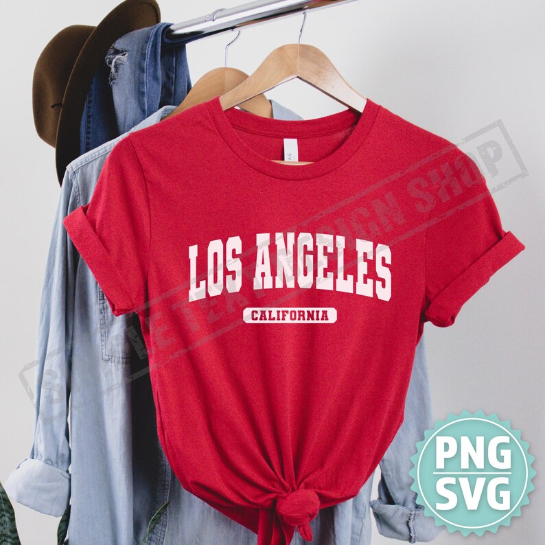 Los Angeles California State SVG & PNG, Los Angeles Varsity Text Png ...