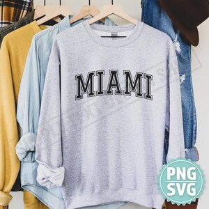 Miami Florida PNG + SVG, Miami Arched Graduate Text Design Svg, College ...