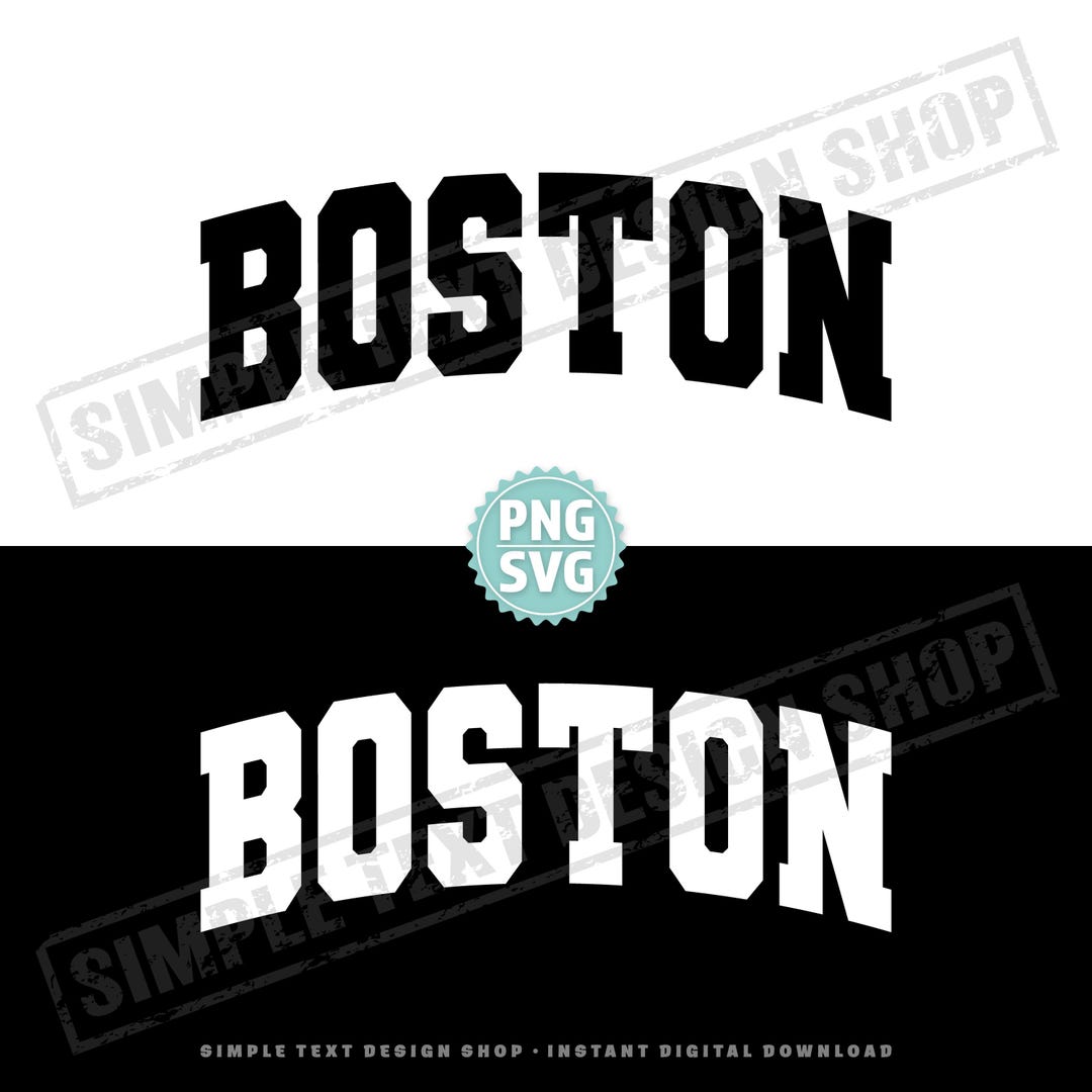 Boston Massachusetts SVG & PNG, Boston Varsity Text Png, USA Homeland ...