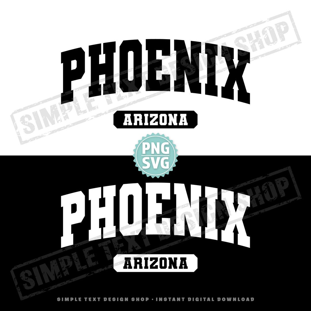 Phoenix Arizona State SVG & PNG, Phoenix Varsity Text Png, USA Homeland ...