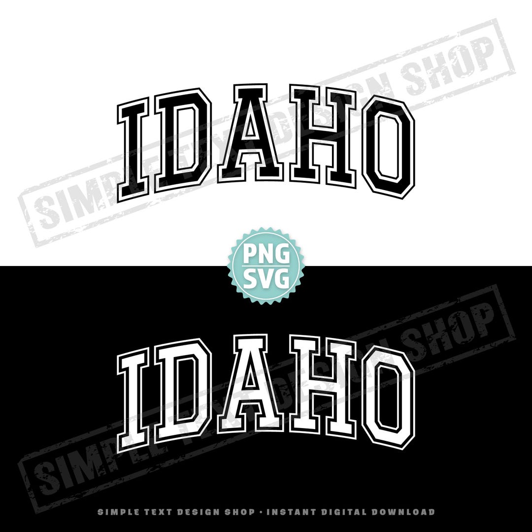 Idaho State PNG + SVG Vintage Text Design, ID America State Design ...