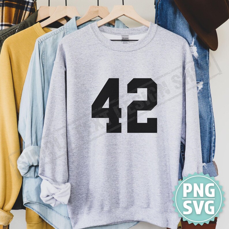 College Style Solid Jersey Numbers 0-9 Png Svg Eps Ttf Bundle Digital ...