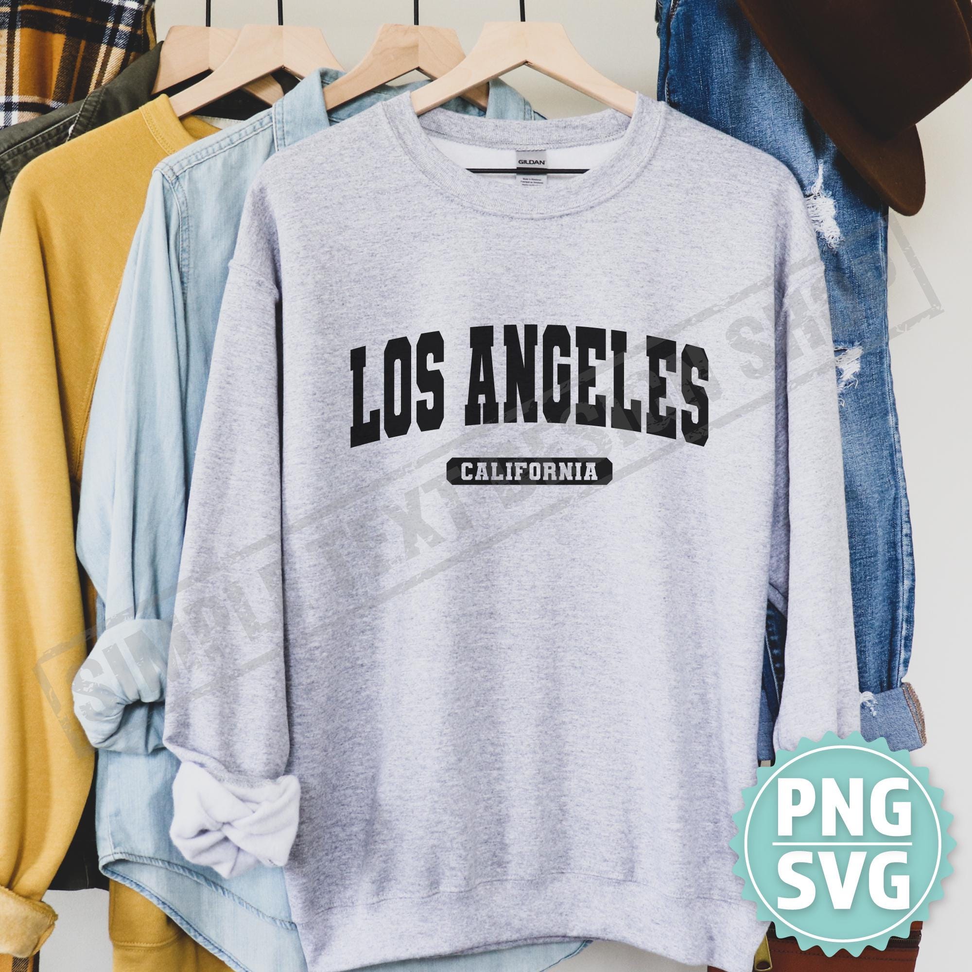 Los Angeles California State SVG & PNG, Los Angeles Varsity Text Png ...