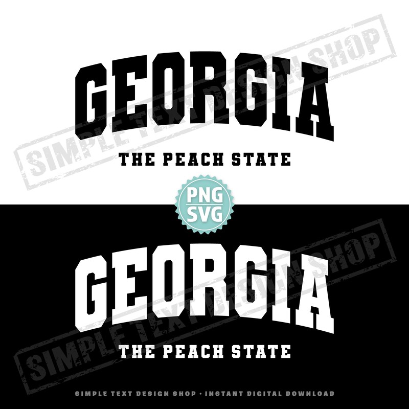 Georgia Peach Svg - Etsy
